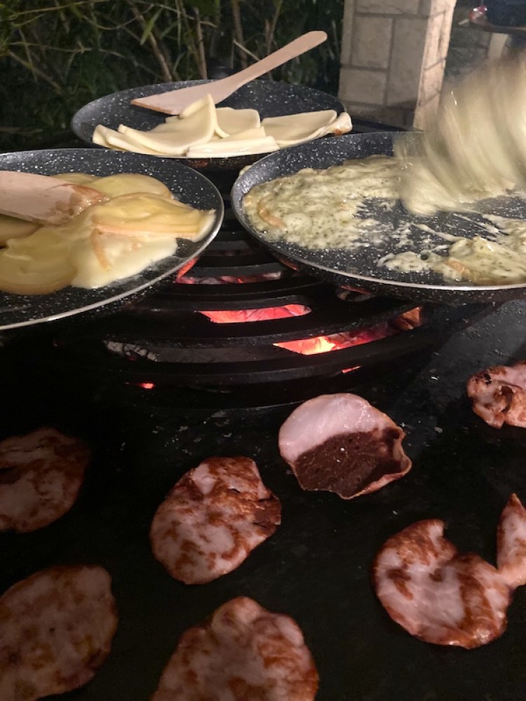 Raclette originale, raclette au brasero, raclette Brasero loco